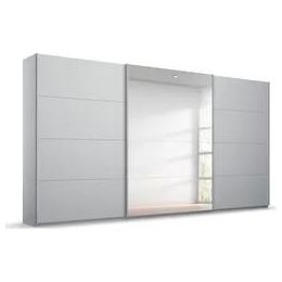 Schwebetürenschrank Rauch "Kleiderschrank Schrank Garderobe BESTSELLER KOLUNA mit Spiegel" Schränke Gr. B/H/T: 360 cm x 210 cm x 62 cm, 3 St., grau (seidengrau) inkl. 2 Innenschubladen sowie extra Einlegeböden MADE IN GERMANY