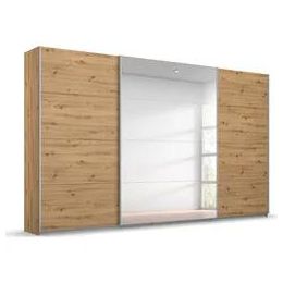 Schwebetürenschrank Rauch "Kleiderschrank Schrank Garderobe BESTSELLER KOLUNA mit Spiegel" Schränke Gr. B/H/T: 315 cm x 210 cm x 62 cm, 3 St., braun (eiche artisan) inkl. 2 Innenschubladen sowie extra Einlegeböden MADE IN GERMANY