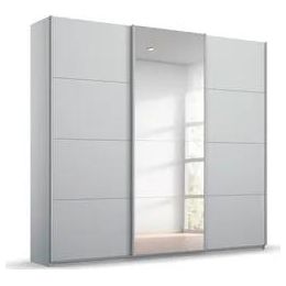 Schwebetürenschrank Rauch "Kleiderschrank Schrank Garderobe BESTSELLER KOLUNA mit Spiegel" Schränke Gr. B/H/T: 203 cm x 229 cm x 62 cm, 3 St., grau (seidengrau) inkl. 2 Innenschubladen sowie extra Einlegeböden MADE IN GERMANY