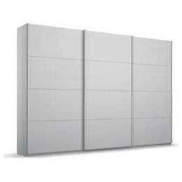 Schwebetürenschrank Rauch "Kleiderschrank Schrank Garderobe KOLUNA mit Dekor-Front" Schränke Gr. B/H/T: 271 cm x 229 cm x 62 cm, 3 St., grau (seidengrau) inkl. 2 Innenschubladen sowie extra Einlegeböden MADE IN GERMANY