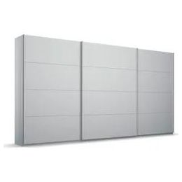 Schwebetürenschrank Rauch "Kleiderschrank Schrank Garderobe KOLUNA mit Dekor-Front" Schränke Gr. B/H/T: 360 cm x 229 cm x 62 cm, 3 St., grau (seidengrau) inkl. 2 Innenschubladen sowie extra Einlegeböden MADE IN GERMANY