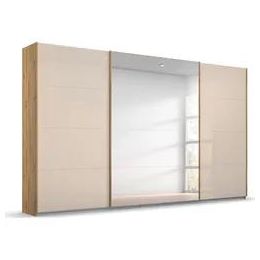 Schwebetürenschrank Rauch "Kleiderschrank Schrank Garderobe KOLUNA mit Glastüren und Spiegel" Schränke Gr. B/H/T: 315 cm x 210 cm x 62 cm, 3 St., beige (eiche artisan, glas champagner) inkl. 2 Innenschubladen sowie extra Einlegeböden MADE IN GERMANY