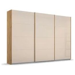 Schwebetürenschrank Rauch "Koluna" Schränke Gr. B/H/T: 271 cm x 210 cm x 62 cm, 3 St., beige (eiche artisan, glas champagner) Glasfront, inkl. 2 Innenschubladen sowie extra Böden