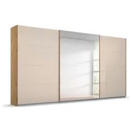 Schwebetürenschrank Rauch "Kleiderschrank Schrank Garderobe KOLUNA mit Glastüren und Spiegel" Schränke Gr. B/H/T: 360 cm x 229 cm x 62 cm, 3 St., beige (eiche artisan, glas champagner) inkl. 2 Innenschubladen sowie extra Einlegeböden MADE IN GERMANY