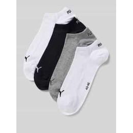 Puma Sneakersocken mit Label-Schriftzug im 4er-Pack