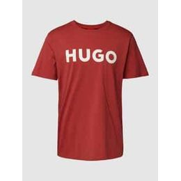 Hugo T-Shirt mit Motiv-Print und Logo-Print sowie Regular Fit