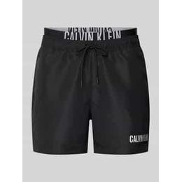 Calvin Klein Underwear Regular Fit Badeshorts mit Label-Print