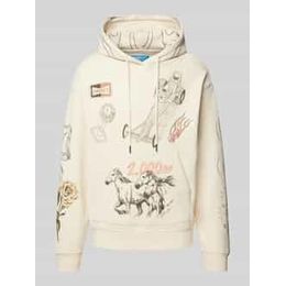 Market Hoodie mit Allover-Motiv-Prints Modell 'HORSEPOWER'