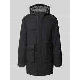 s.Oliver BLACK LABEL Relaxed Fit Parka aus Woll-Mix mit Kapuze