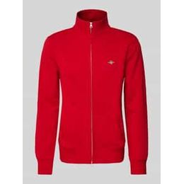 Gant Regular Fit Sweatjacke mit Label-Stitching Modell 'SGIELD'