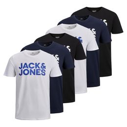 Jack & Jones JACK & JONES Shirt Herren Größe M blau / schwarz / weiß