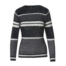 KOROSHI Pullover Damen Gr&ouml;&szlig;e XS graumeliert / schwarz / silber / wei&szlig;