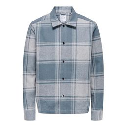 Only & Sons Only & Sons Button Up Shirt 'ONSMACE' male Blue size XS