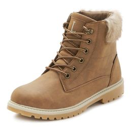 Lascana Lace-Up Ankle Boots female Beige size 39