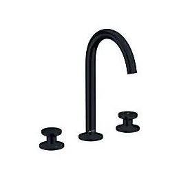 Hansgrohe Axor One 3-Loch-Waschtischarmatur 48070670 Ausladung 140mm, mit Push-Open Ablaufgarnitur, mattschwarz