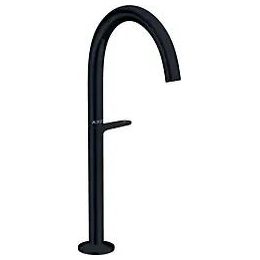 Hansgrohe Axor One Waschtischarmatur 48030670 Ausladung 165mm, für Waschschüsseln, mit Push-Open Ablaufgarnitur, mattschwarz