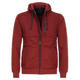 Sweatjacke Casamoda "Casamoda Sweatjacke uni", Herren, Gr. L, rot (mittelrot), 95% Baumwolle, 5% Elasthan, Sweatjacken