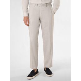 Finshley & Harding Finshley & Harding London Baukasten-Hose mit Leinen-Anteil Herren Comfort Fit meliert, hellgrau