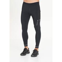 ELITE LAB Herren Lauftights "Run Elite X1", schwarz, Gr. XXL, unifarben, 72% Nylon, 28% Elasthan, Hosen, mit reflektierenden Details