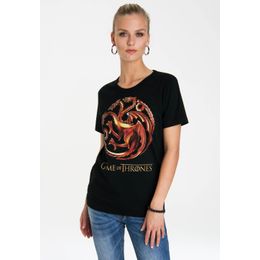 logoshirt Damen T-Shirt "Game of Thrones", schwarz, Gr. M, bedruckt, 100% Baumwolle, Shirts, mit lizenziertem Originaldesign