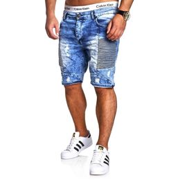 behype Herren Shorts "BENSOS", blau, Gr. 30, 97% Baumwolle, 3% Elasthan, Hosen, im 5-Pocket-Stil