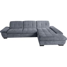 Ecksofa Alina, B:297cm H:90cm T:204cm, blau, Wohnzimmer, Sofas, "Salima", Inklusive Rückenlehnenverstellung
