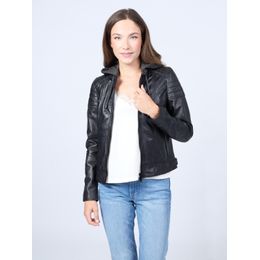 Mustang Damen Lederjacke "31023238", schwarz, Gr. XS, Obermaterial: 100% Lammleder; Innenfutter: 100% Viskose; Ärmelfutter: 100% Polyester, Jacken