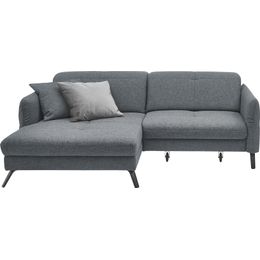 Ecksofa, B:259cm H:84cm T:167cm, grau, SET ONE BY Musterring, 100% Polyester, Wohnzimmer, Sofas, "SO 4400 V", wahlweise mit motorischer Bettfunktion