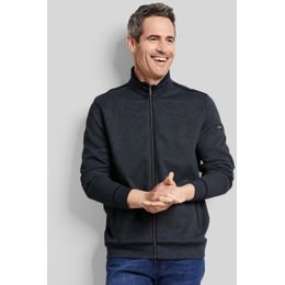 Bugatti Herren Sweatjacke, blau, Gr. XXXL, unifarben, Sweatware, 60% Baumwolle, 35% Polyester, 5% Elasthan, Sweatjacken, mit Eingrifftaschen