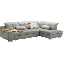 Ecksofa, B:292cm H:89cm T:212cm, grau, SET ONE BY Musterring, 100% Polyester, Wohnzimmer, Sofas, "SO 1200 inkl. Sitztiefen- & Rückenverstellung für