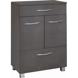 Unterschrank Welltime, B:60cm H:84cm T:35cm, grau, Badezimmer, Schränke, "Portofino"