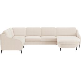 Sit & More Wohnlandschaft SIT & MORE, B:372cm H:90cm T:227cm, beige, 100% Polyester, Sofas, "Soul U-Form", wahlweise mit Bettfunktion und Schubkasten