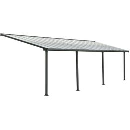 Terrassendach, B:924cm T:295cm, grau, PALRAM - CANOPIA, Aluminium, Polycarbonat (PC), Terrassen&uuml;berdachungen, "Olympia 3x9.15", BxT: 924x295 cm