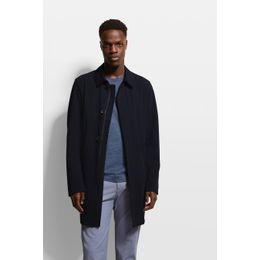 Bugatti Herren Kurzmantel, blau, Gr. 52, unifarben, 66% Polyester, 28% Viskose, 6% Elasthan, M&auml;ntel, mit Leistentaschen