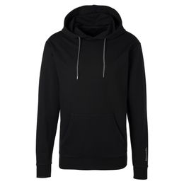 Herren Hoodie, BENCH. LOUNGEWEAR, Gr. 44, schwarz, Sweatware, Obermaterial: 60% Baumwolle, 40% Polyester, unifarben, Basic, Sweatshirts, Langarm,