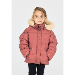 ZIGZAG Jungen Steppjacke "Alya", rosa, Gr. 140, bedruckt, 100% Polyester, Jacken, mit abnehmbarer Kapuze