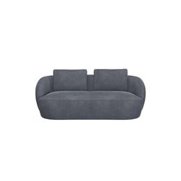 2,5-Sitzer FLEXLUX, B:186cm H:85cm T:102cm, grau, 100% Polyester, Sofas, "Torino, rund, Couch, Loveseat", Modernes, organisches Sofa-Design,