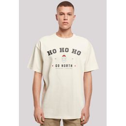 F4NT4STIC Damen T-Shirt "Ho Ho Ho Santa Claus Weihnachten", beige, Gr. XXL, Obermaterial: 100% Baumwolle, Shirts, Weihnachten, Geschenk, Logo