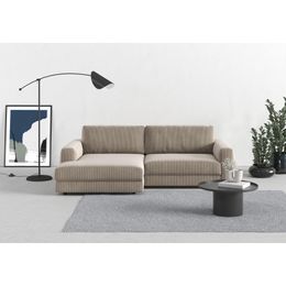 Ecksofa Trendmanufaktur, B:250cm H:84cm T:176cm, beige, 88% Polyester, 12% Polyacryl, Wohnzimmer, Sofas, "Bourbon, Mega Designsofa mit tollem