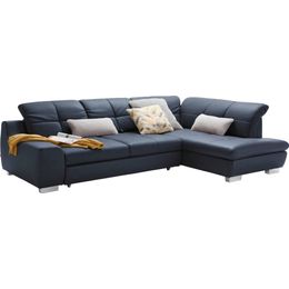 Ecksofa, B:292cm H:89cm T:212cm, blau, SET ONE BY Musterring, 100% Polyester, Wohnzimmer, Sofas, "SO 1200 inkl. Sitztiefen- & Rückenverstellung für