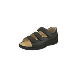 Natural Feet Damen Sandale "Casablanca XL", Gr. 38, schwarz, Leder, Schuhe, mit verstellbaren Klettriemen