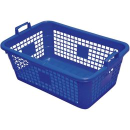 Lockweiler Wäschekorb, 45 l, blau, Badezimmer, Wäschesammler, Kunststoff, 45 Liter, eckig