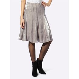 Heine Damen Schlupfrock, grau, Gr. 42, unifarben, 77% Viskose, 23% Polyester, Röcke