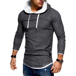 behype Herren Kapuzensweatshirt "LAYER", grau, Gr. S, mehrfarbig, 70% Polyester, 25% Viskose, 5% Elasthan, Sweatshirts, im trendigen Layer-Look