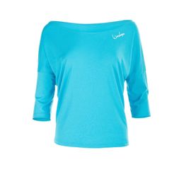 WINSHAPE Damen 3/4-Arm-Shirt "MCS001", blau, Gr. M, 50% Modal, 50% Baumwolle, Shirts, Ultra leicht