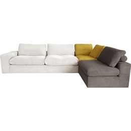 Ecksofa Alina, B:276cm T:226cm, bunt, Cord GCT (92% Polyester, 8% Nylon), Wohnzimmer, Sofas, "Sandy", mit losen Sitz und Rückenkissen, in modernem