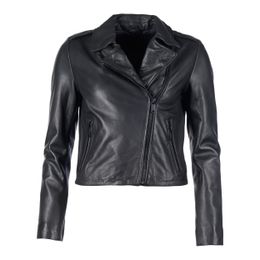 Mustang Damen Lederjacke "31023239", schwarz, Gr. S, Obermaterial: 100% Lammleder; Innenfutter: 100% Viskose; Ärmelfutter: 100% Polyester, Jacken
