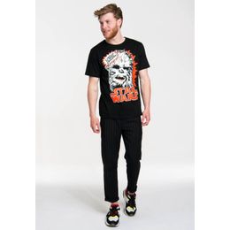 logoshirt Damen T-Shirt "Chewbacca - Krieg der Sterne", schwarz, Gr. XXL, mehrfarbig, 100% Baumwolle, Shirts, mit Star Wars-Frontdruck