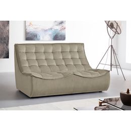 2-Sitzer Calia italia, B:162cm H:88cm T:102cm, beige, Luxus-Microfaser Selfie (100% Polyester), Sofas, "Banjo, italienisches Doppelsofa, als 2-Sitzer