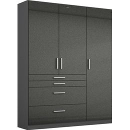 Dreht&uuml;renschrank Rauch, B:136cm H:197cm T:54cm, grau, Holzwerkstoff, Schr&auml;nke, "Kleiderschrank Schrank Garderobe Garderobenschrank Topseller